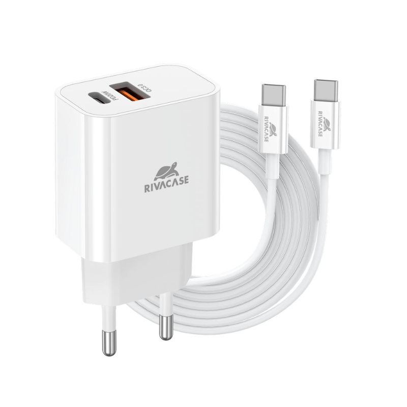 Chargeur USB-A + USB-C avec câble USB-C/USB-C 20W - Virgin Megastore